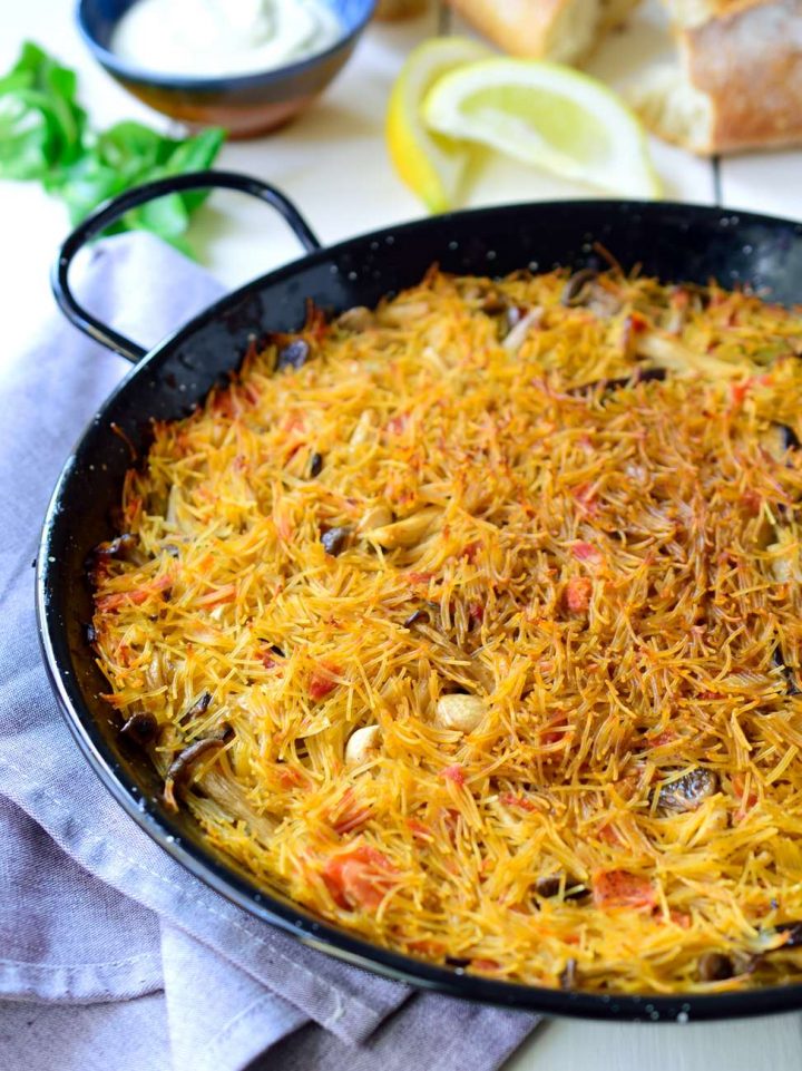 Mushroom Fideuà - Cilantro and Citronella
